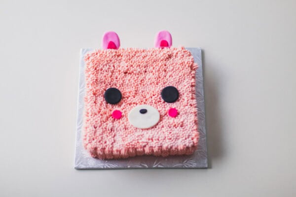 One Bowl Chocolate Square Bear Cake - Coco Cake Land - Cake Recipe