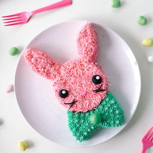 Pink Bunny Cut Up Cake Recipe and Tutorial by Coco Cake Land